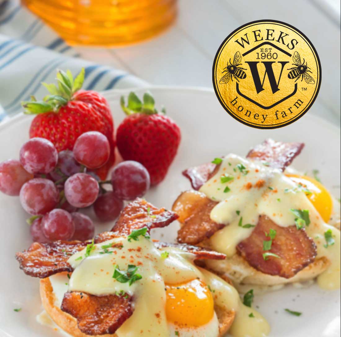Baked Honey Bacon Benedict Breakfast – Weeks Honey Farm